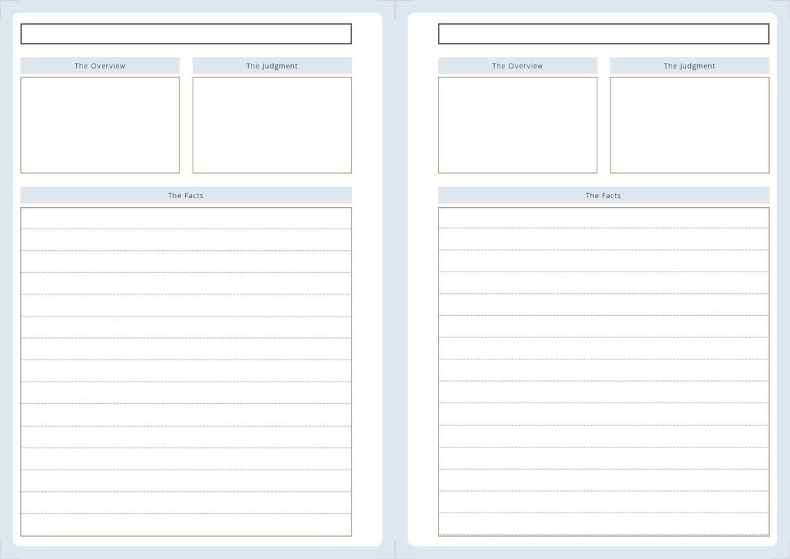 Law School - Case Brief Template PRINTABLE, Great for Study Notes - Etsy