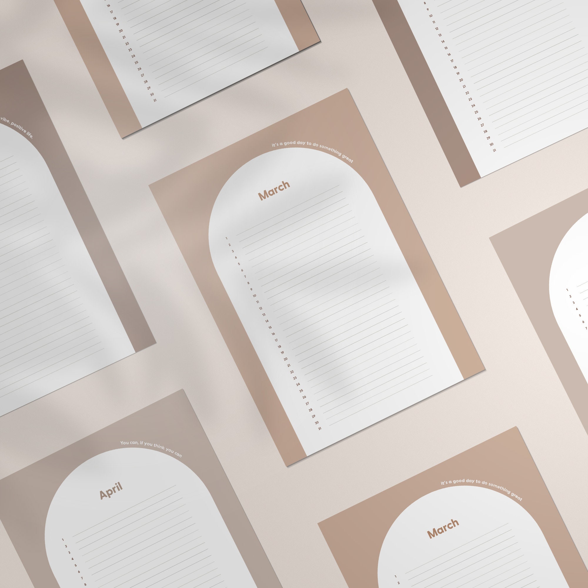 Minimalist Arch Printable Birthday Calendar | Perpetual Calendar | A4 ...