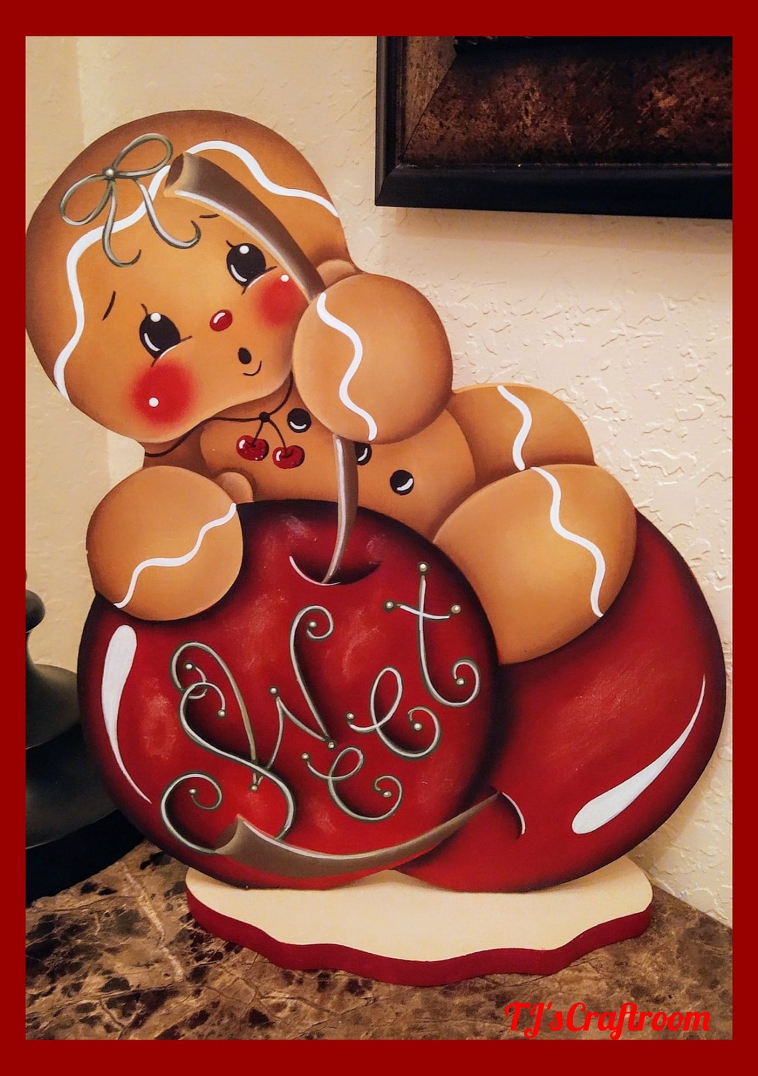 Gingerbread Man Table Decor, Room Decor, Home Decor, Bar Decor, Cafe ...