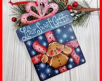 Snowman Ginger Ornament Handpainted Wood Christmas Ornament - Etsy