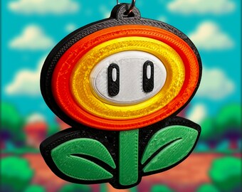 Fire Flower Lamp - Mario Themed Lamp - Fun Table Lamp - Mario Movie ...