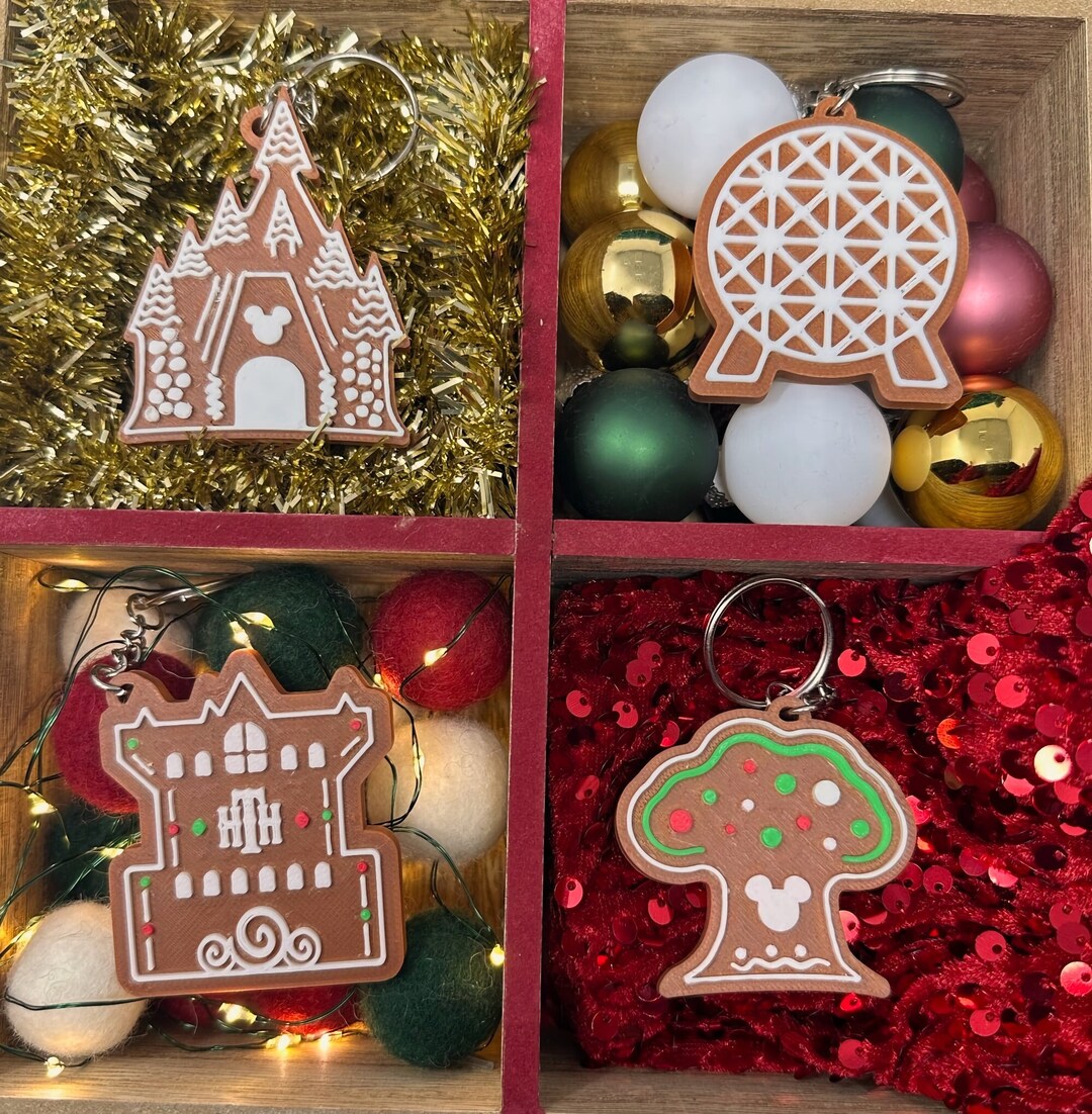 Gingerbread Disney Parks Keychains - Etsy