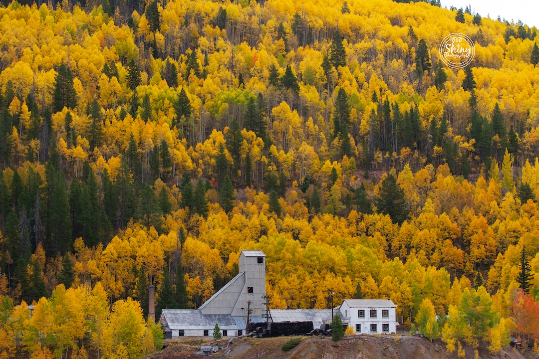 The Abandoned Mine Backed by Fall's Aspens ~ Nature Photography Print ...