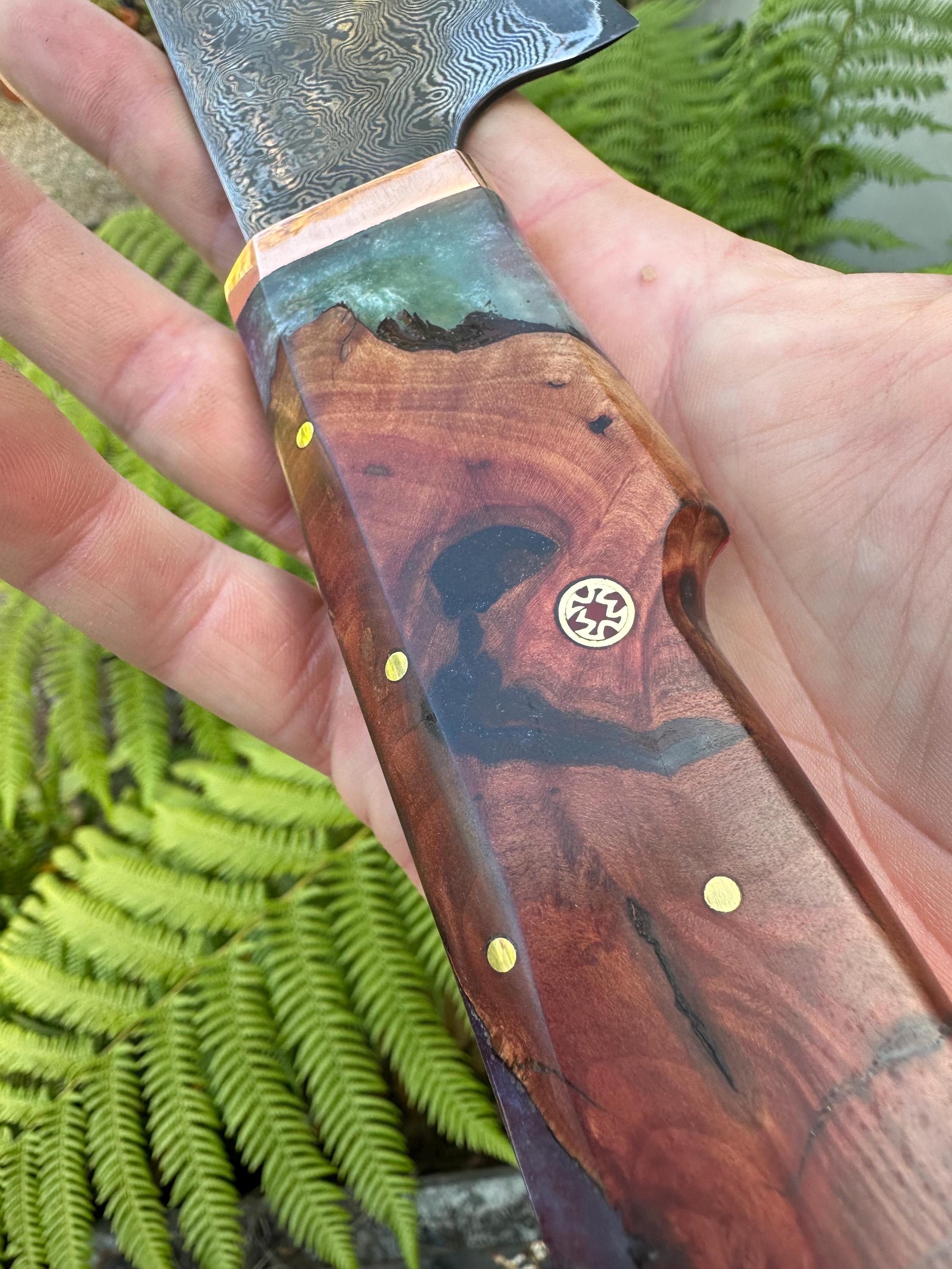 Knife Handle Scales :manzanita Wood Casted in Resin (1 Pair) - Etsy