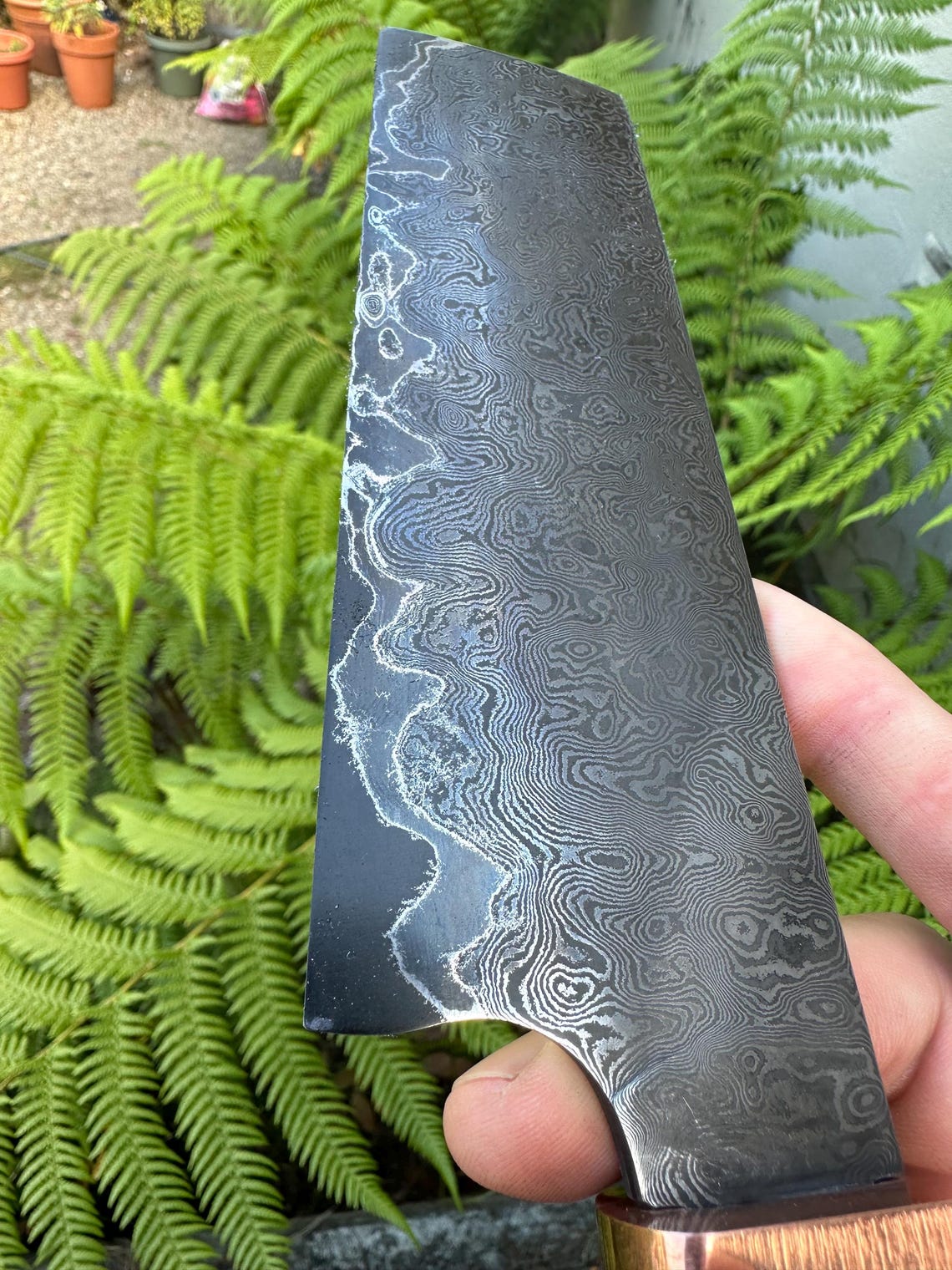 Hand Forged Damascus Veggie Cleaver 6-1/2” Blade Length - Etsy
