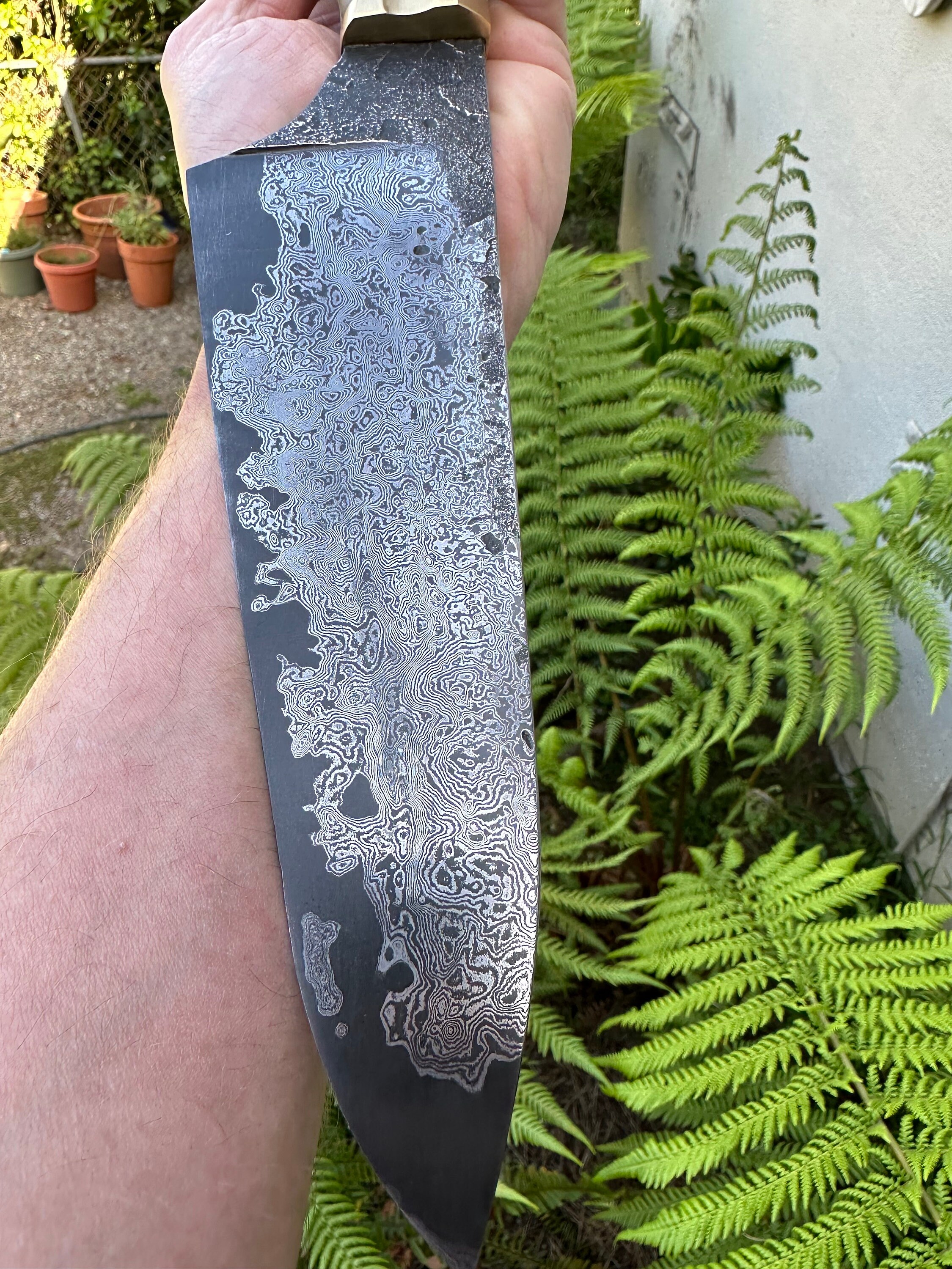 Hand Forged Damascus Chef’s Knife 8” - Etsy