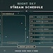 Green Night Sky Twitch Stream Schedule Weekly Template PSD CANVA - Etsy