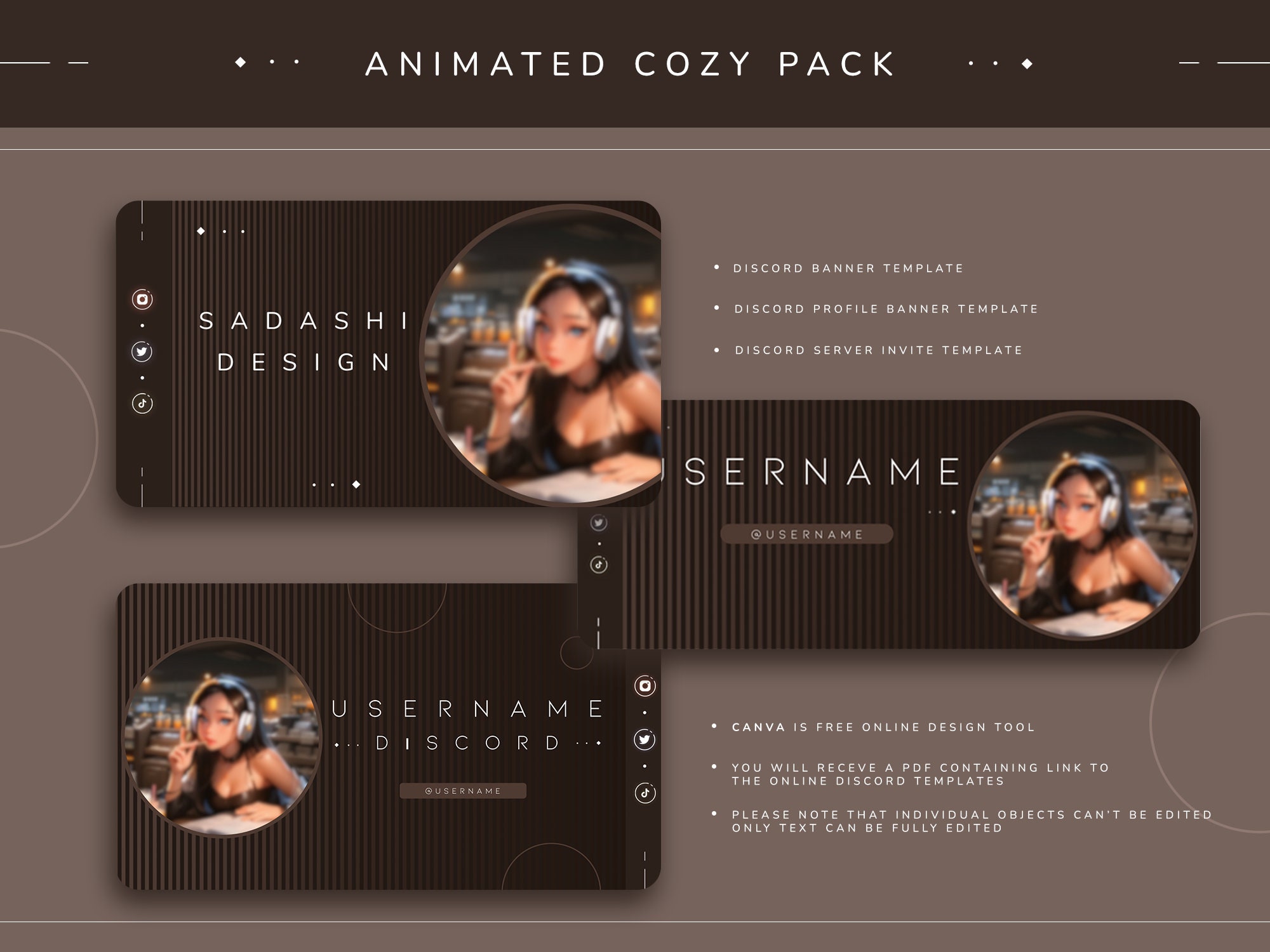 Cozy Animated Stream Pack | Twitch Overlays, Vtuber Just Chatting ...
