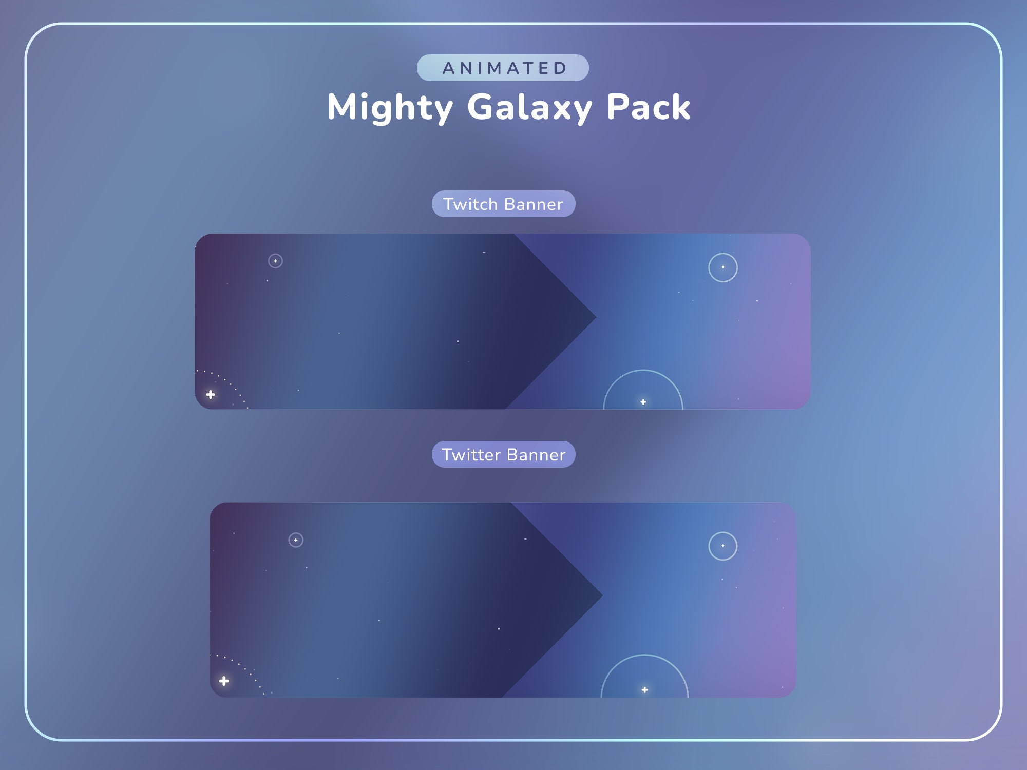 Mighty Galaxy Animated Stream Pack | Twitch Overlays, Vtuber Just ...