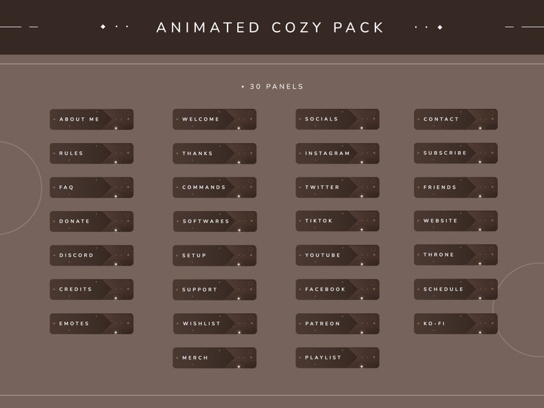 Cozy Animated Stream Pack | Twitch Overlays, Vtuber Just Chatting ...