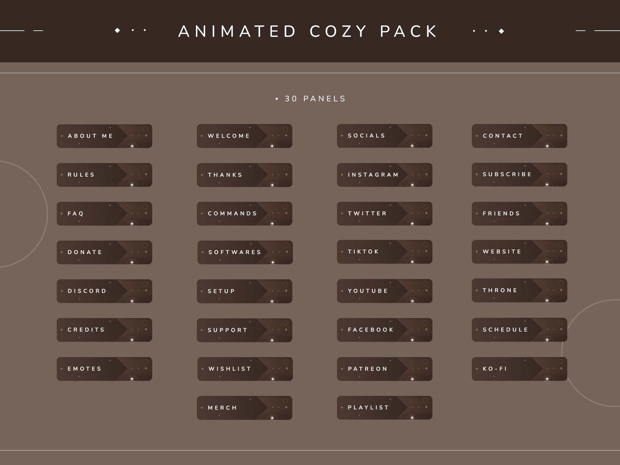 Cozy Animated Stream Pack | Twitch Overlays, Vtuber Just Chatting ...