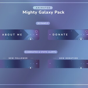 Mighty Galaxy Animated Stream Pack | Twitch Overlays, Vtuber Just ...