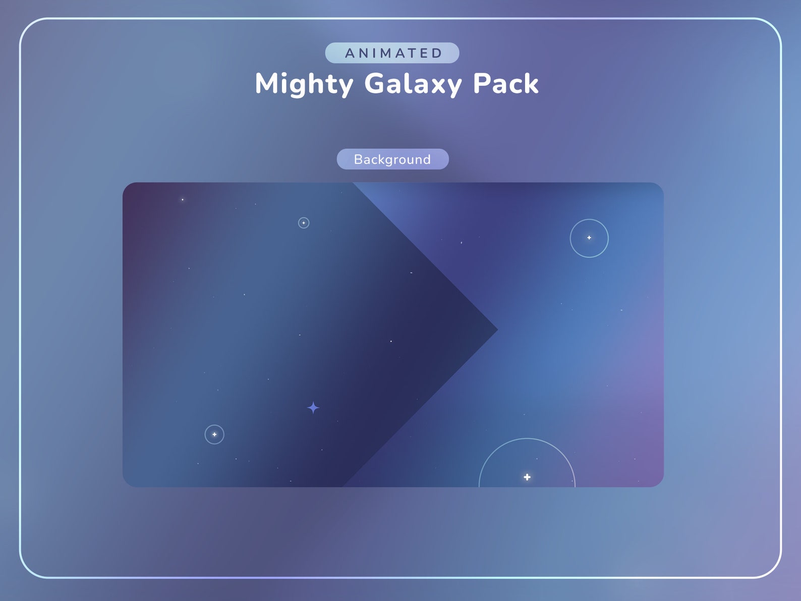 Mighty Galaxy Animated Stream Pack | Twitch Overlays, Vtuber Just ...