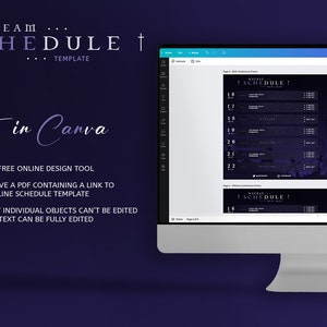 Dark Gothic Stream Schedule Template | Twitch & Youtube Weekly Planner ...