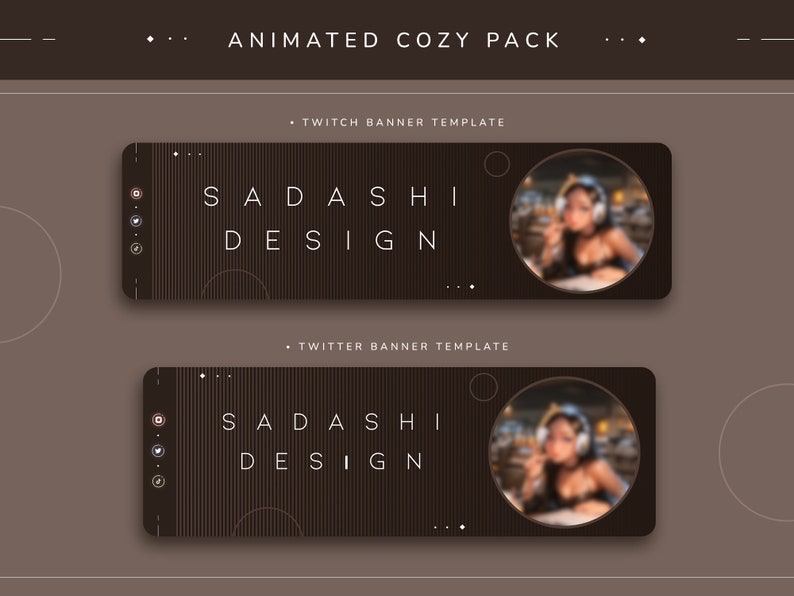 Cozy Animated Stream Pack | Twitch Overlays, Vtuber Just Chatting ...