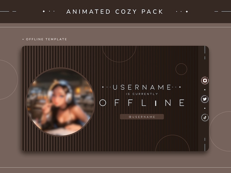 Cozy Animated Stream Pack | Twitch Overlays, Vtuber Just Chatting ...