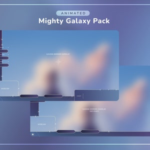 Mighty Galaxy Animated Stream Pack | Twitch Overlays, Vtuber Just ...