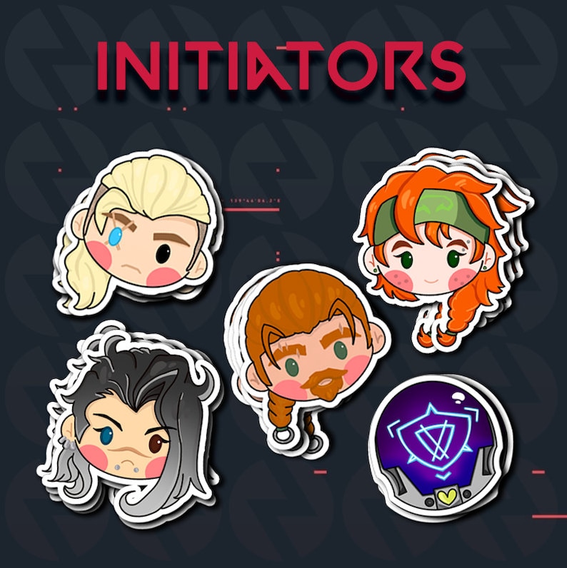Kawaii Chibi Valorant Agent Stickers Matte Stickers Holo Stickers Decal ...