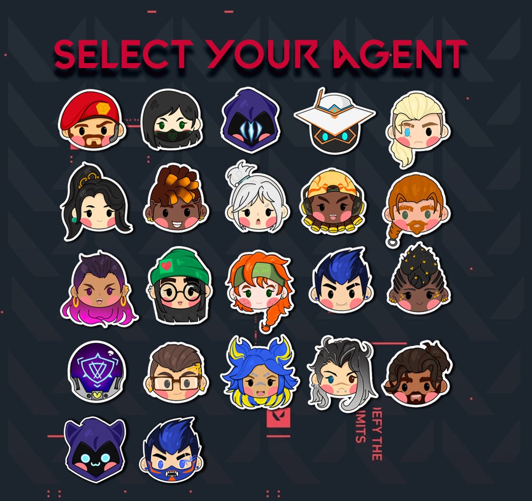 Kawaii Chibi Valorant Agent Stickers: Matte or Holo Vinyl Decals - Etsy