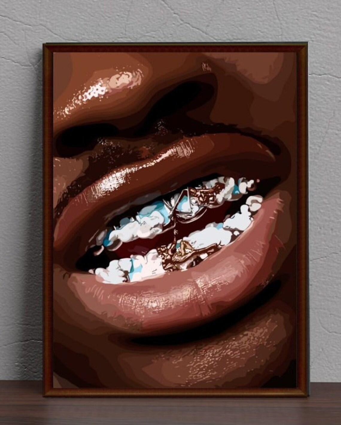 Gold Grillz Fashion Illustration: Urban Art Print (digital Download) - Etsy