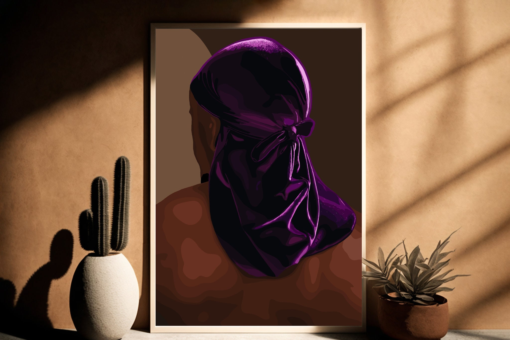 Purple Velvet Durag Art Print: Black Culture Illustration - Etsy