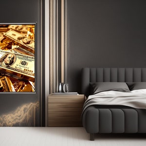 Gold Money Wall Art: Abstract Urban Decor (digital Download) - Etsy