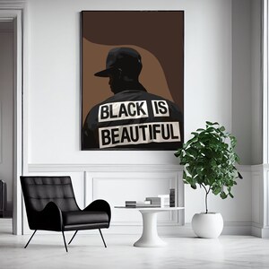 Black Art Print, Abstract Portrait (digital Download) - Etsy