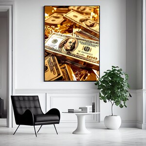 Gold Money Wall Art: Abstract Urban Decor (digital Download) - Etsy