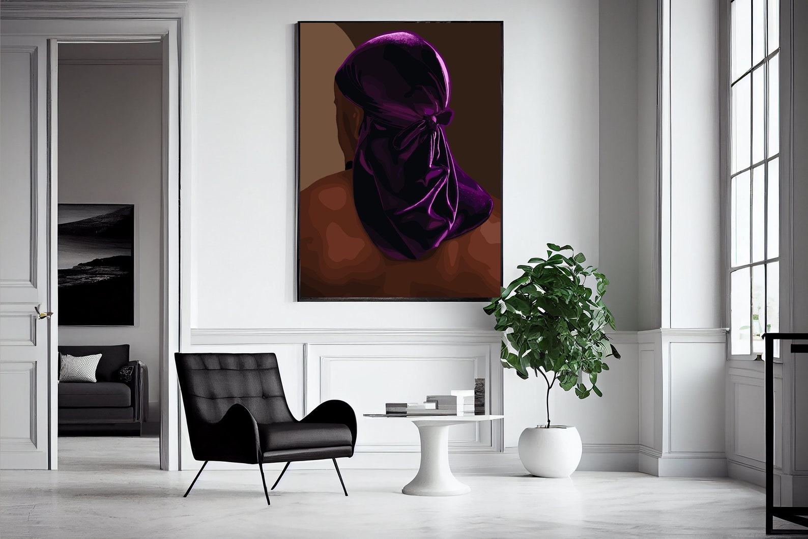 Purple Velvet Durag Art Print: Black Culture Illustration - Etsy