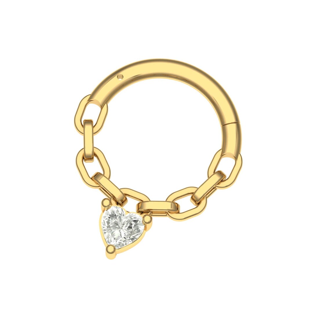 Daith Jewelry 14K Gold Nose Clicker Nose Piercing Jewelry Cartilage ...