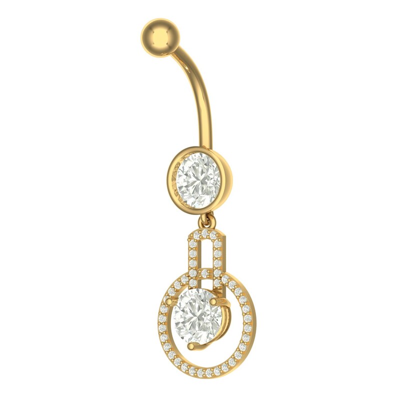 Naval Piercing Elegant Gold Belly Button Ring | Boho Navel Jewelry for ...