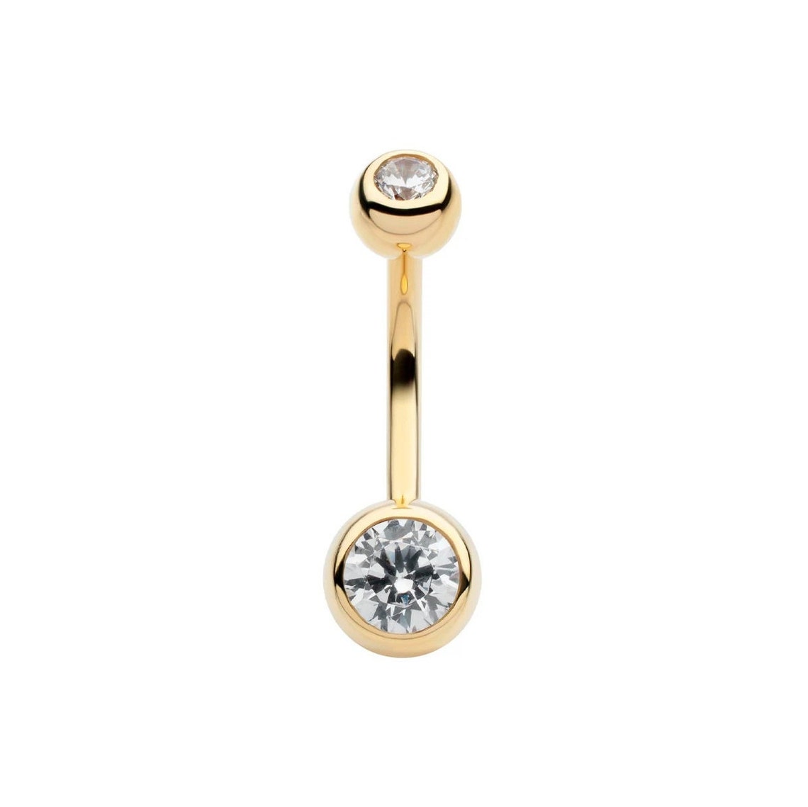 Internally Threaded Belly Button Ring Circle Belly Button Ring 14K ...
