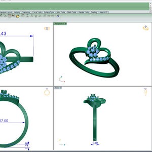 Custom Ring Design Digital File | 3DM or RPD CAD File | Jewelry Design ...