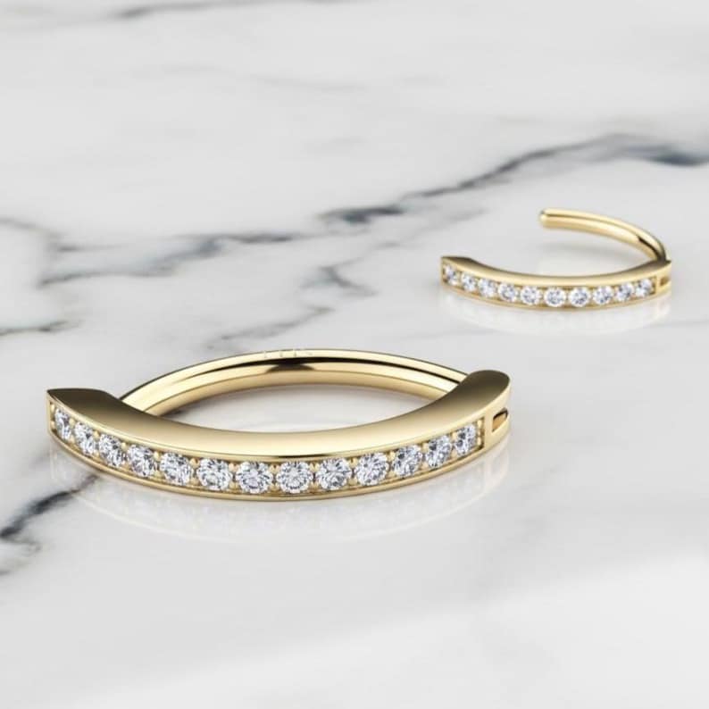 Belly Button Clicker Ring,piercing Jewelry Gold Piercing Jewelry,belly ...