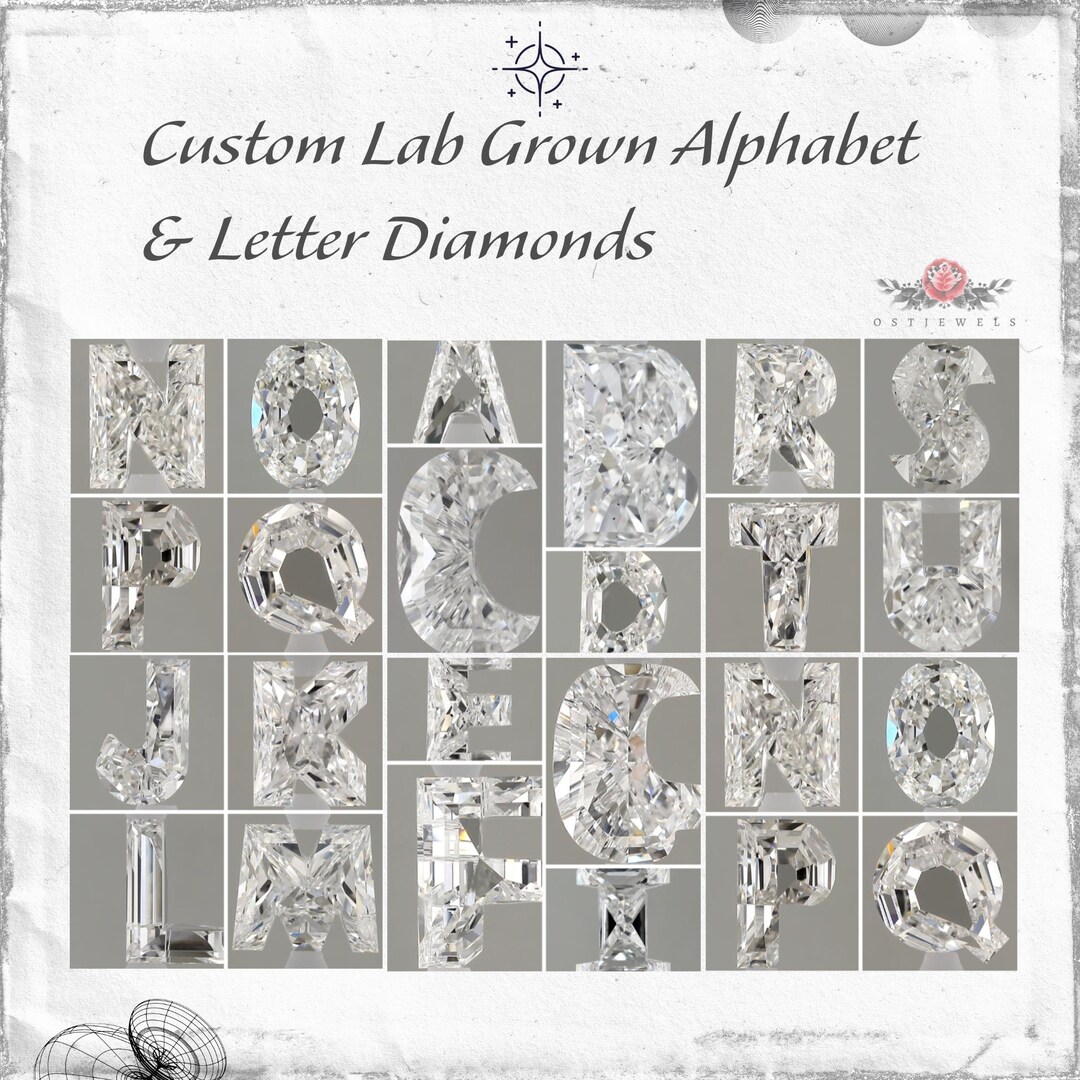 Alphabet Diamonds Custom Lab Grown Letter Diamonds & Unique ...