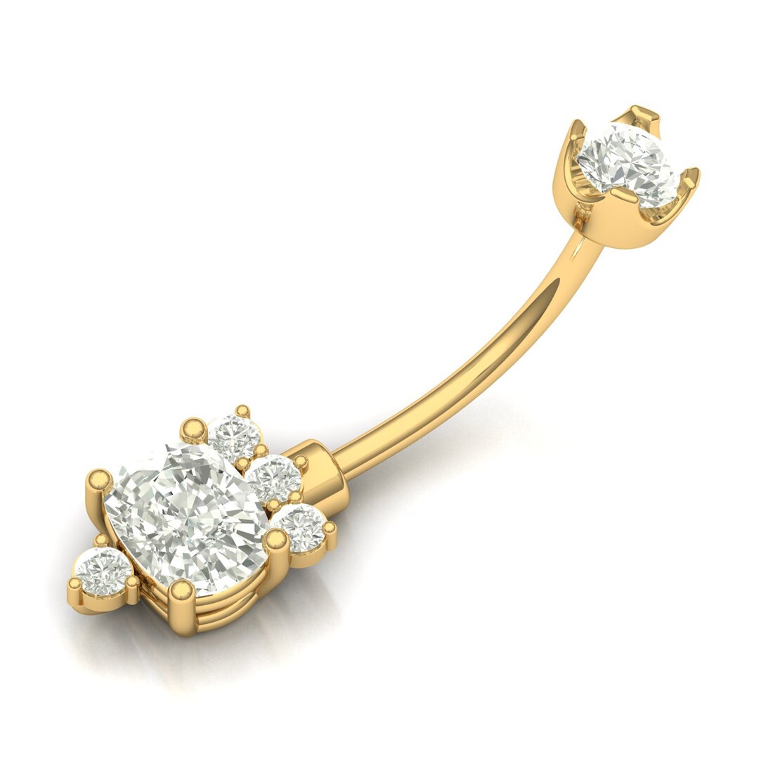 Designer Belly Ring Jewelry Belly Button Diamond Jewelry in 14K Gold ...