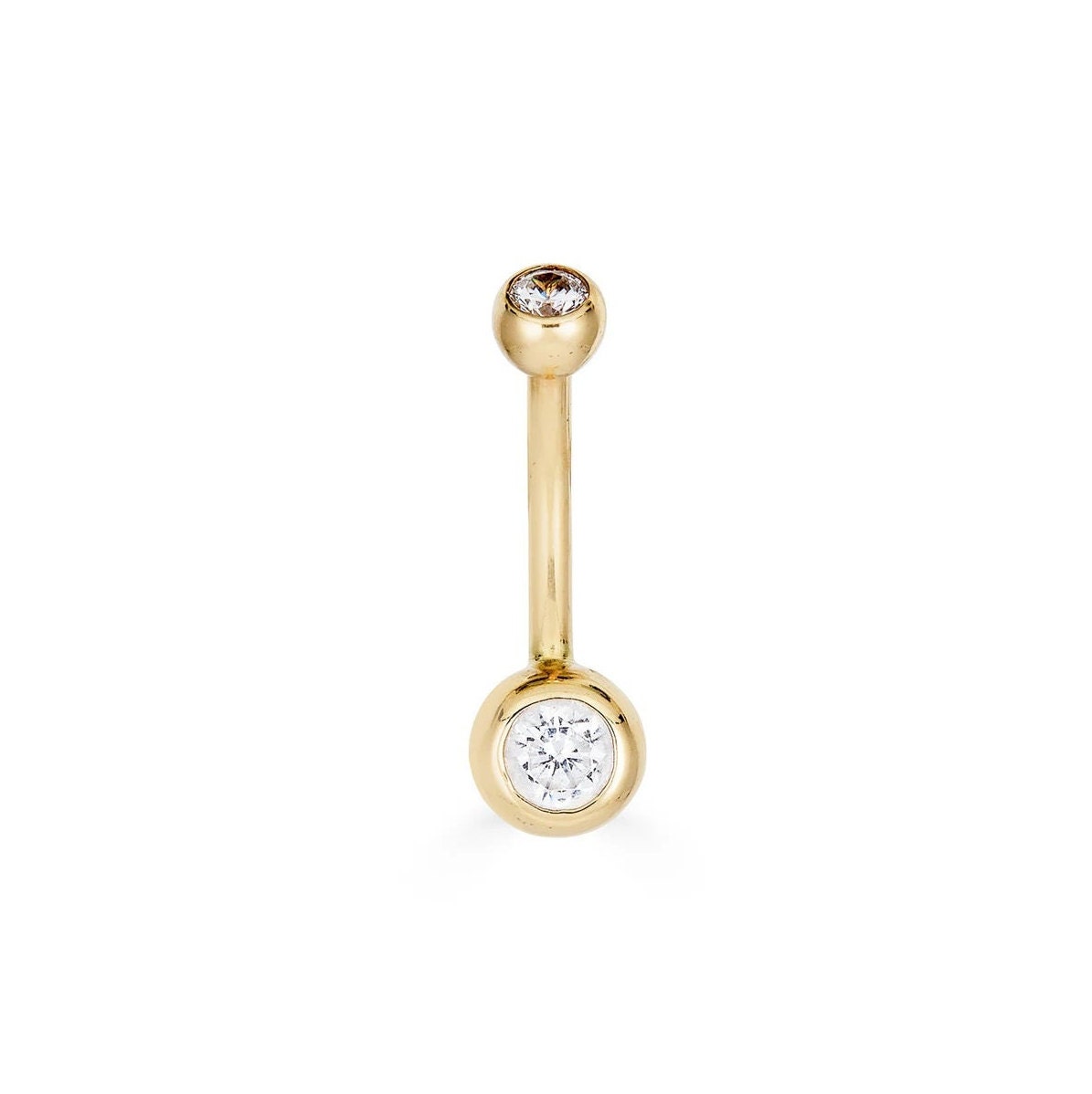 Navel Piercing Threaded Belly Button Piercing Ring 14K Gold Belly ...