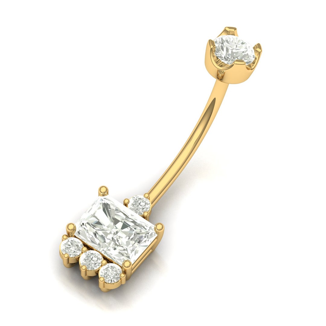 Navel Ring Gold Belly Button Jewelry, Cute Belly Piercing Ring, Dainty ...