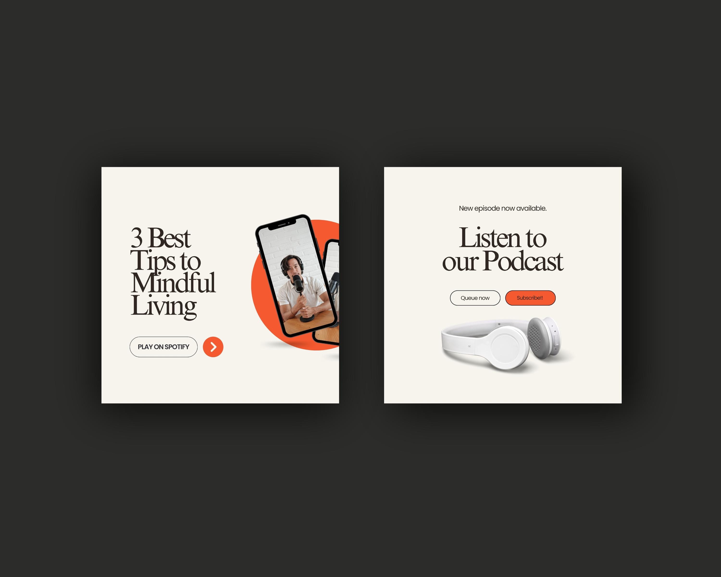 100 Podcast Instagram Post & Story Templates | Podcast | Podcast ...