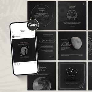 120 Astrology Instagram Post & Story Templates | Spiritual | Zodiac ...