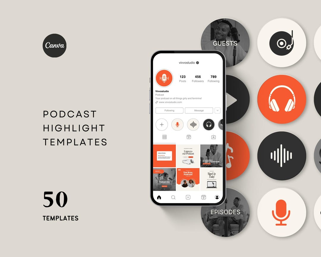 50 Podcast Instagram Highlight Covers, Instagram Story Highlight Icons ...