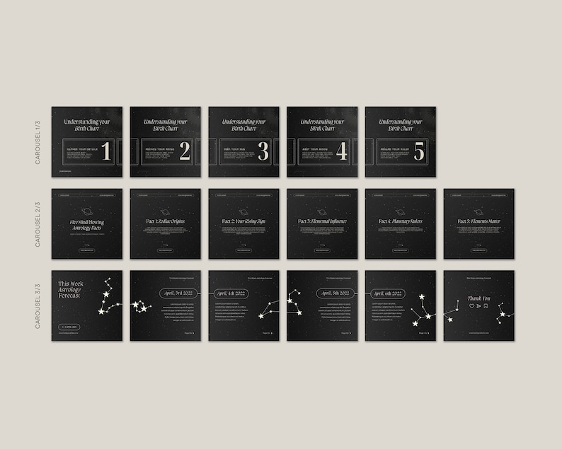 120 Astrology Instagram Post & Story Templates | Spiritual | Zodiac ...