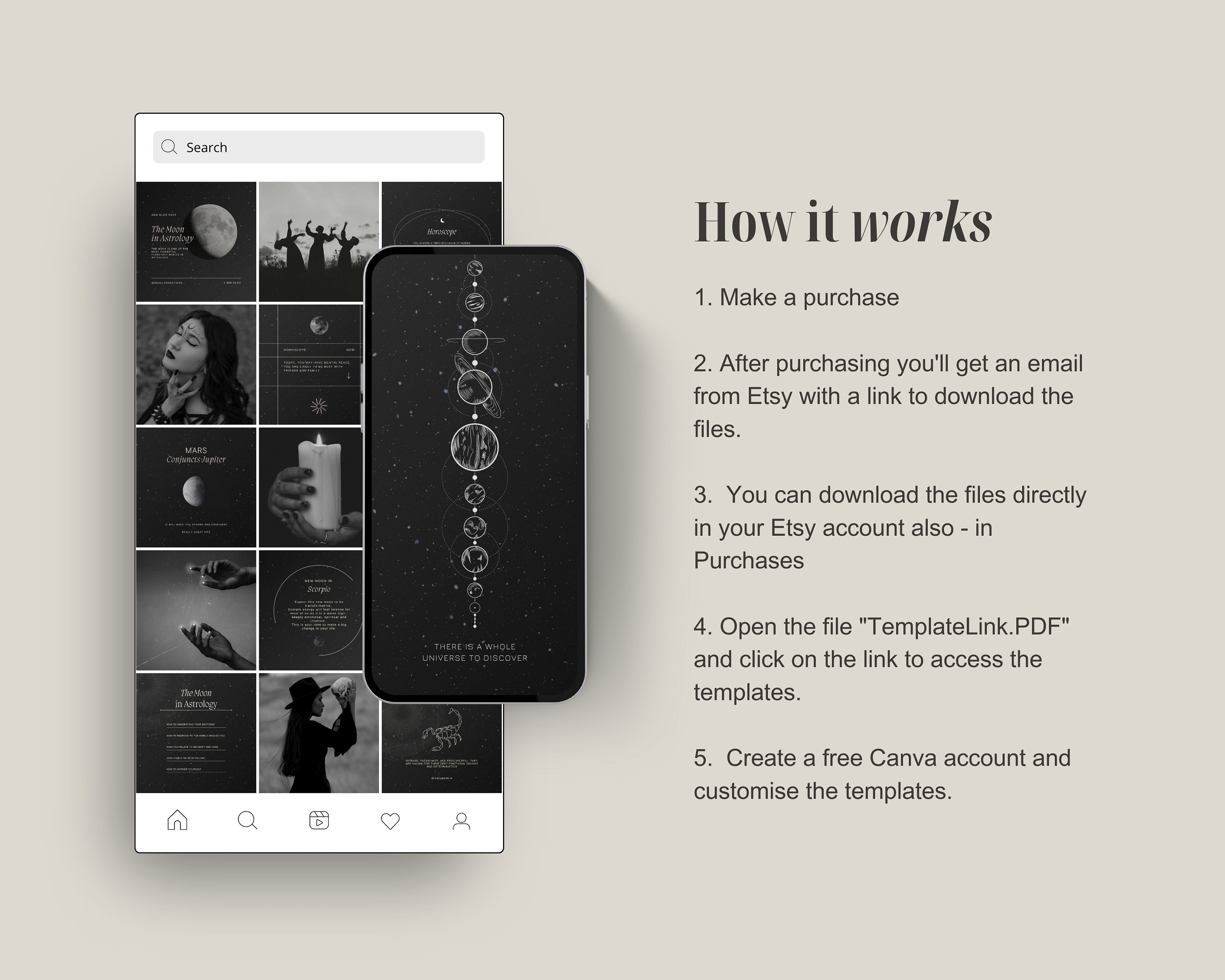 120 Astrology Instagram Post & Story Templates | Spiritual | Zodiac ...