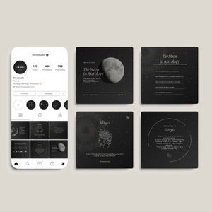 120 Astrology Instagram Post & Story Templates | Spiritual | Zodiac ...