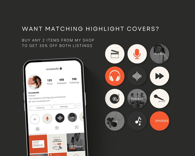 100 Podcast Instagram Post & Story Templates Podcast Podcast Template ...