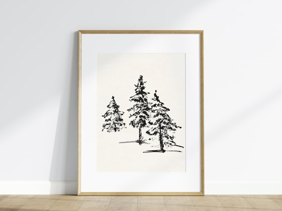 Simple Pine Tree Drawing