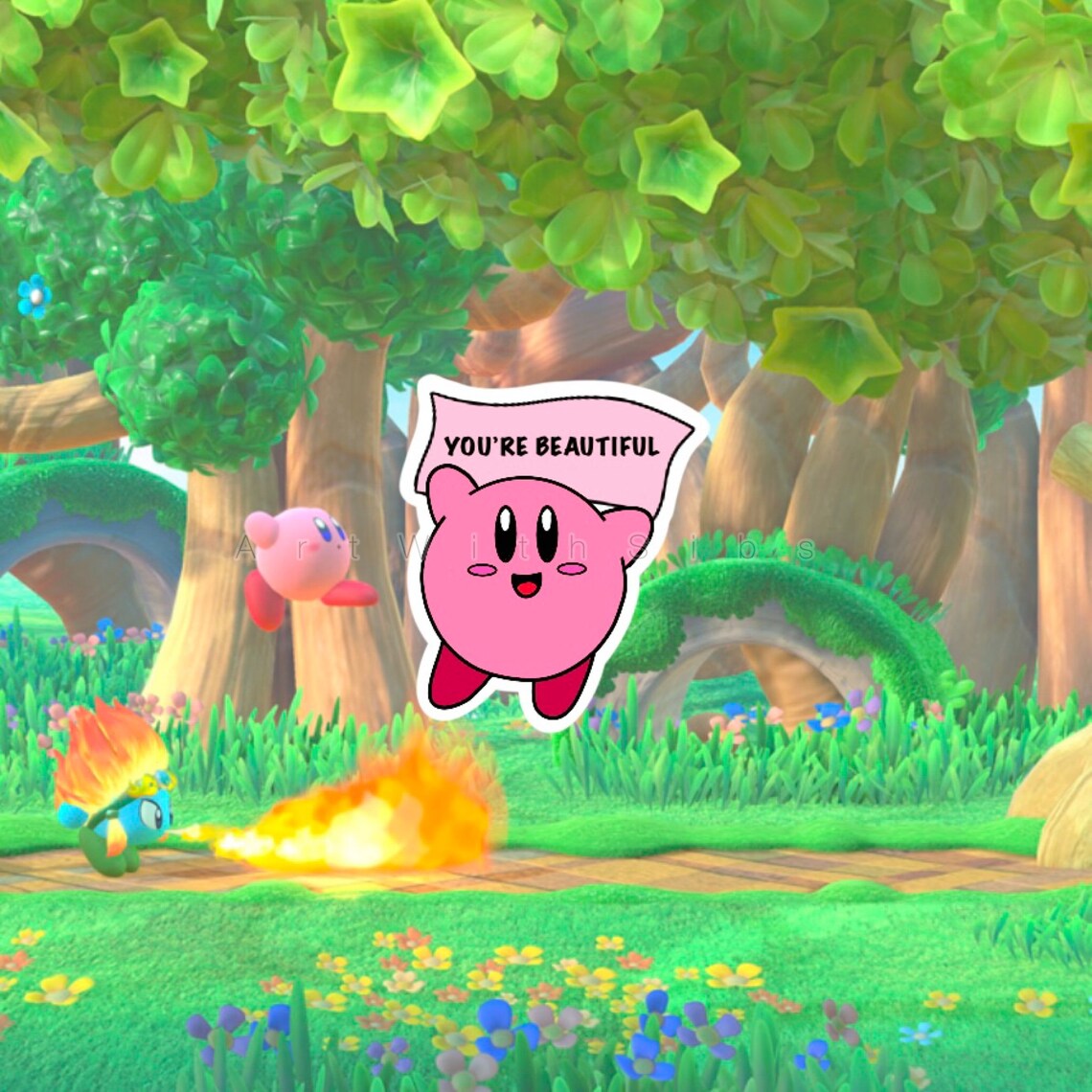 Kirby Motivational Stickers L Cute Kirby Stickers | Motivational ...