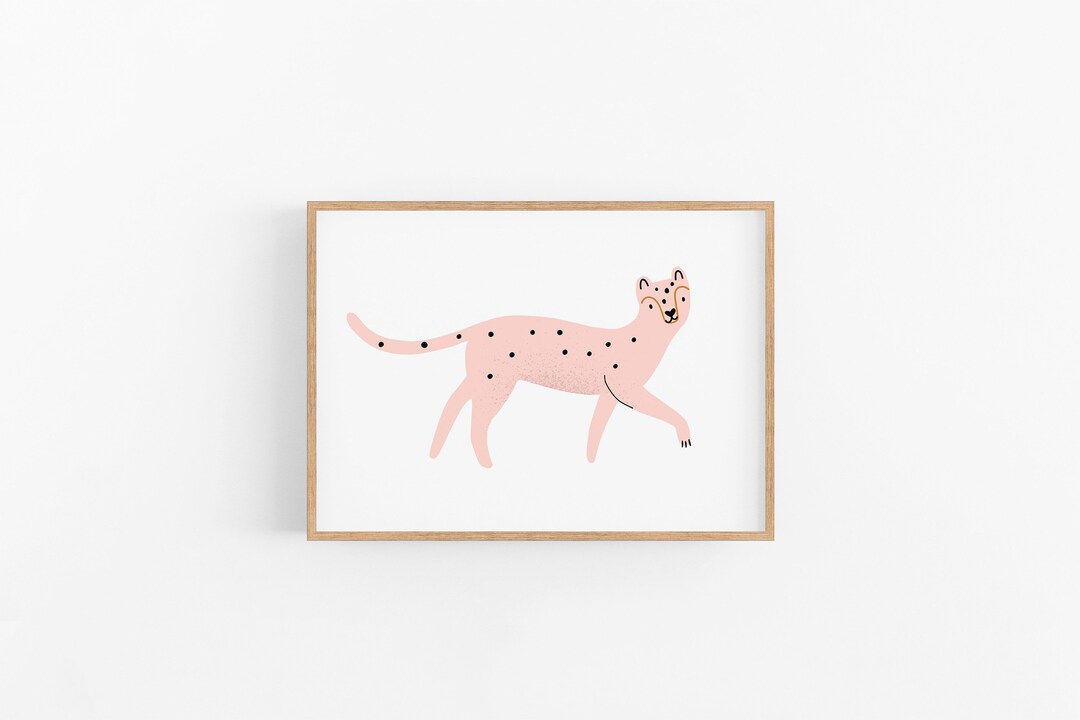 Pink Cheetah Print | Printable Jungle Kid's Room Decor, Jungle Theme ...