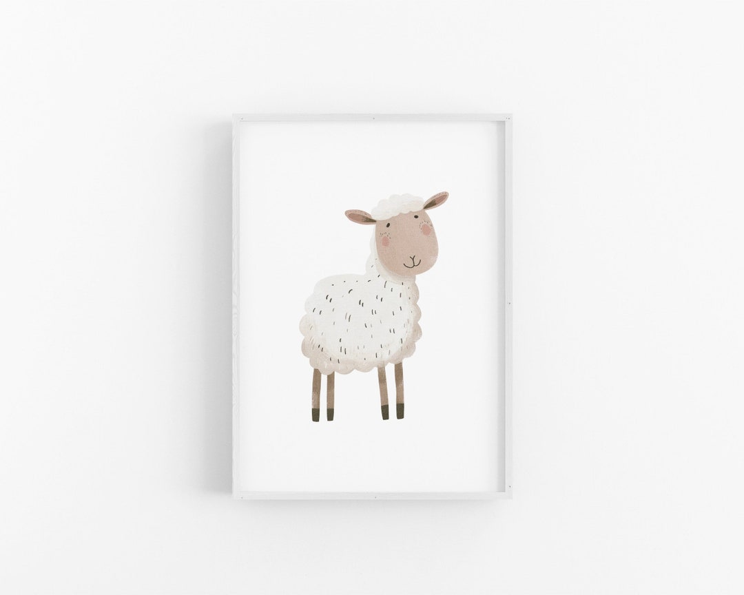 Sheep Print | Printable Farm Nursery Decor, Farm Animals Poster, Sheep ...