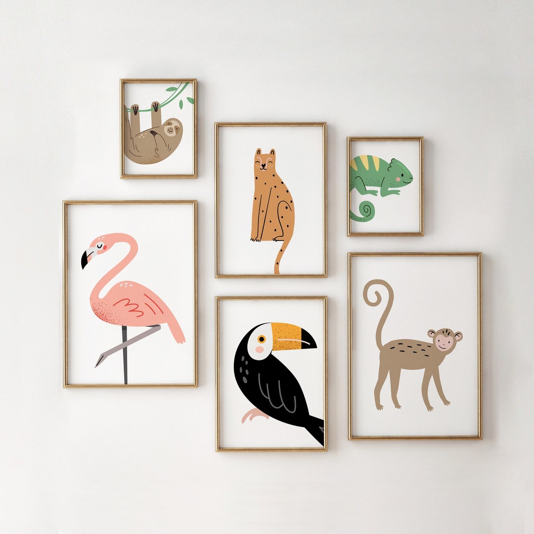 Set of Jungle Theme Nursery Prints | Safari Nursery Decor, Animals ...